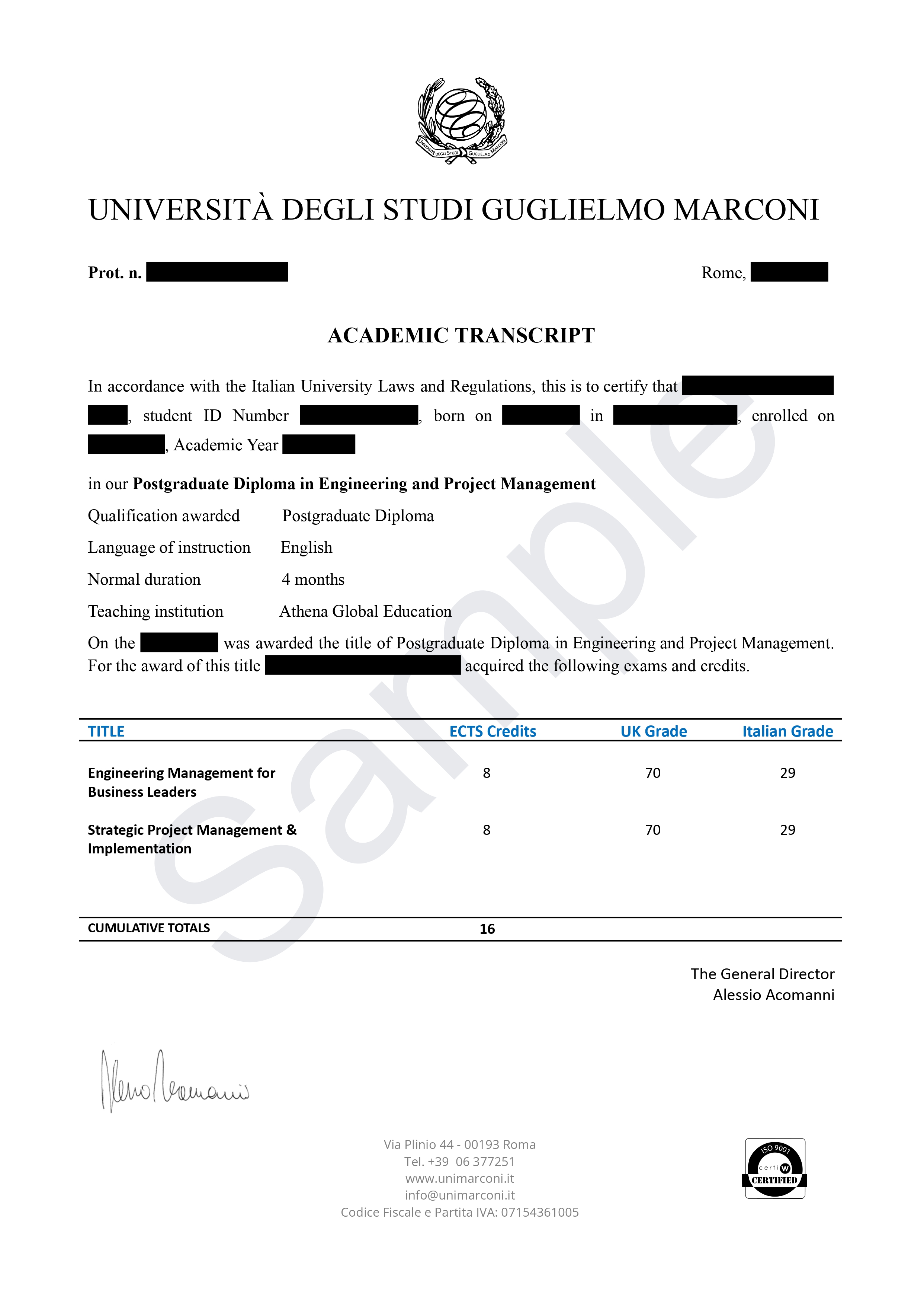Postgraduate Diploma in Engineering Project Management | UniAthena